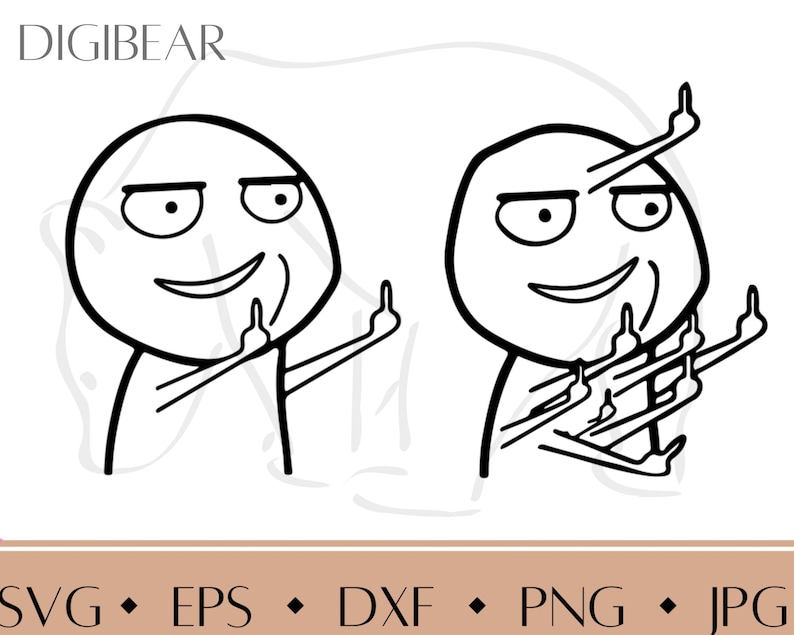 Middle Finger Stickman SVG Bundle,png,jpg,digital Download,cricut ...