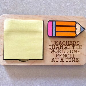 Teacher Appreciation Gift - Post It Sticky Note Holder - Etsy
