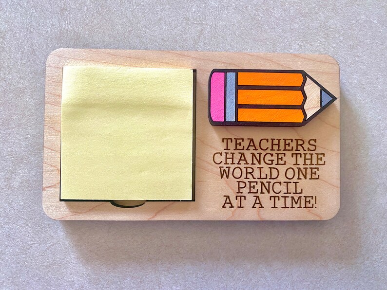 Teacher Appreciation Gift Post It Sticky Note Holder - Etsy