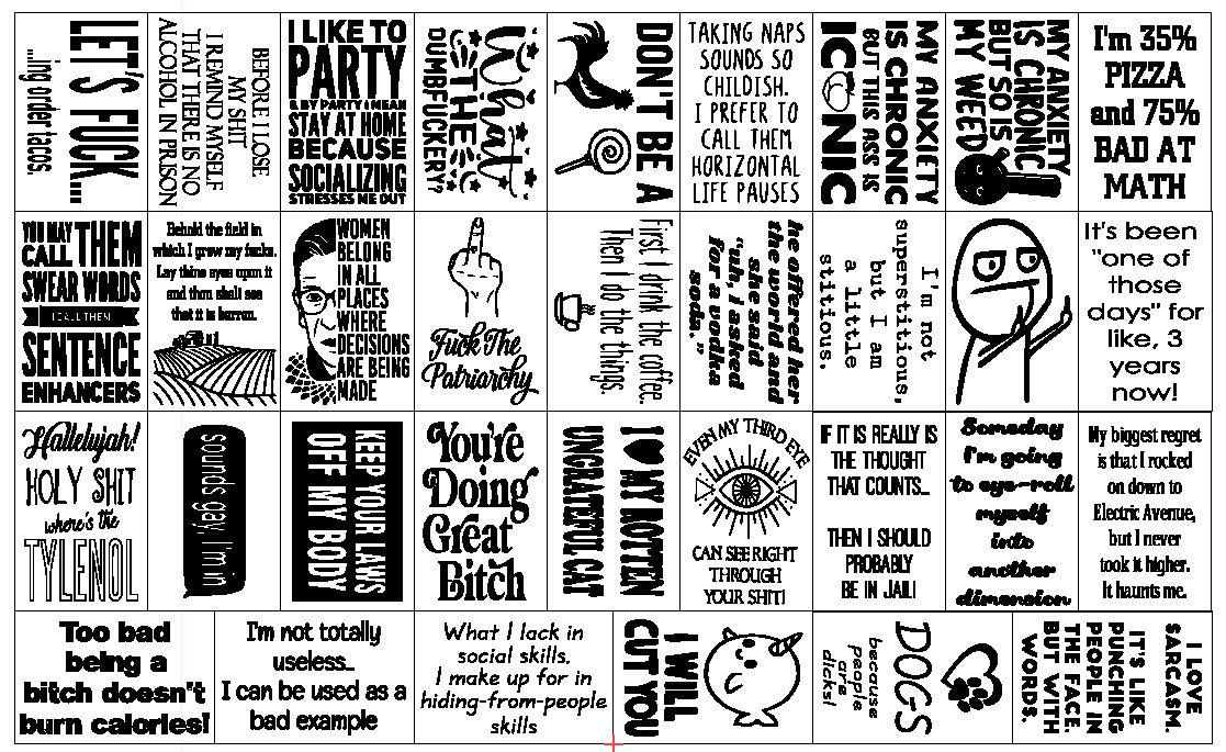 Funny Laser Cut Adult Magnet Mega Bundle Sets 1-6 (198 Designs) - SVG ...