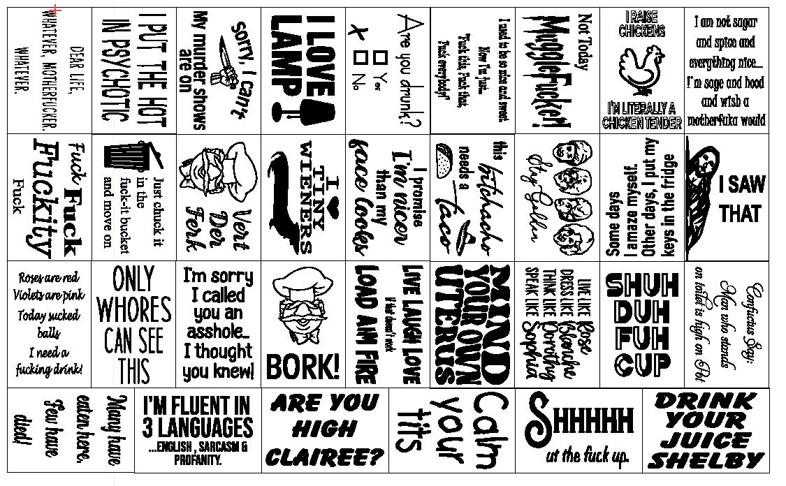 Funny Laser Cut Adult Magnets Set 4 33 Designs SVG DXF AI Laser File - Etsy