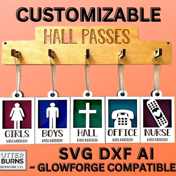 Hall Pass Laser Cut File - Etsy