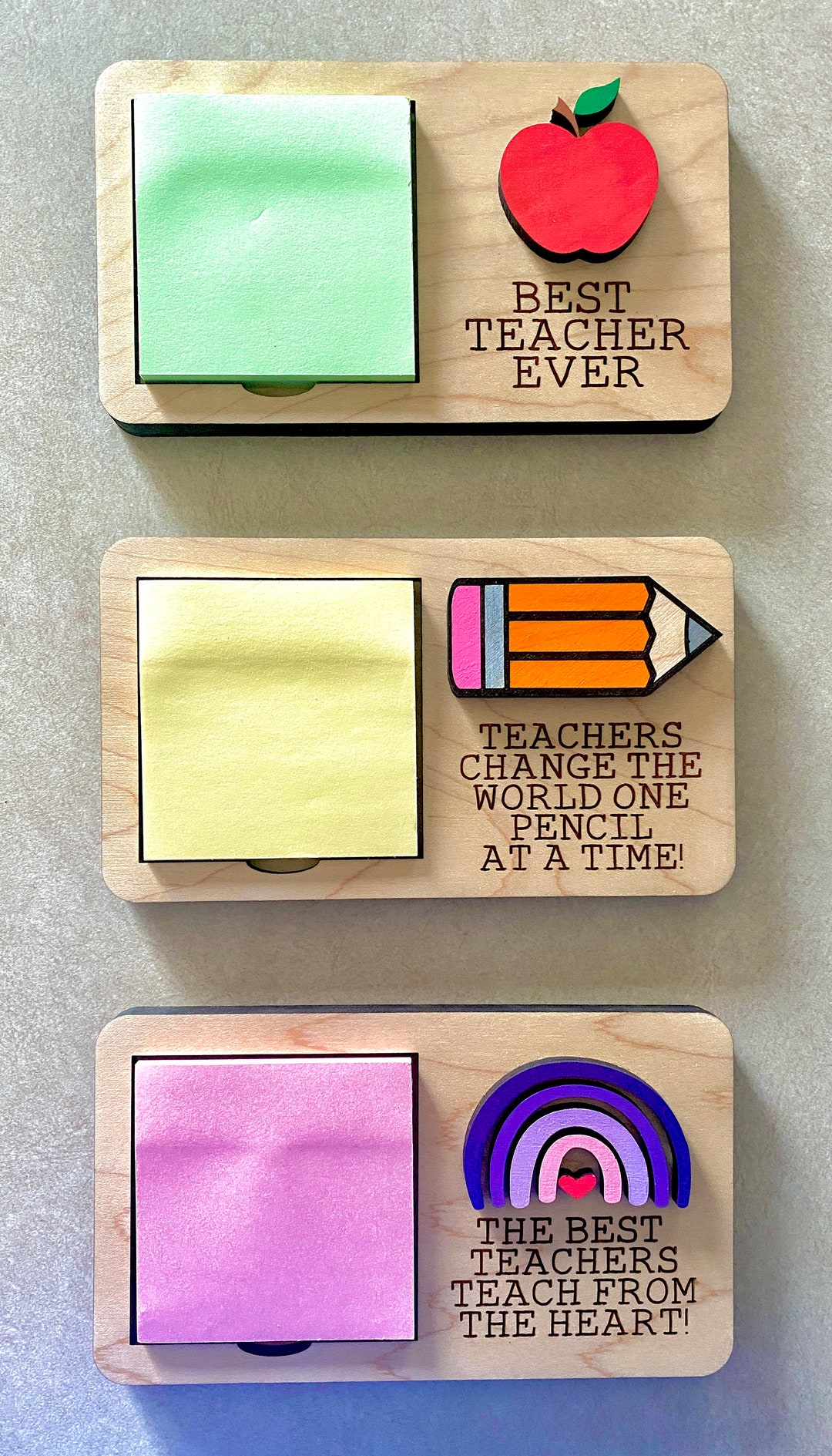 Teacher Appreciation Gift - Post It Sticky Note Holder - Etsy