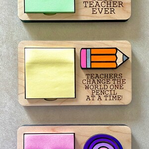 Teacher Appreciation Gift - Post It Sticky Note Holder - Etsy