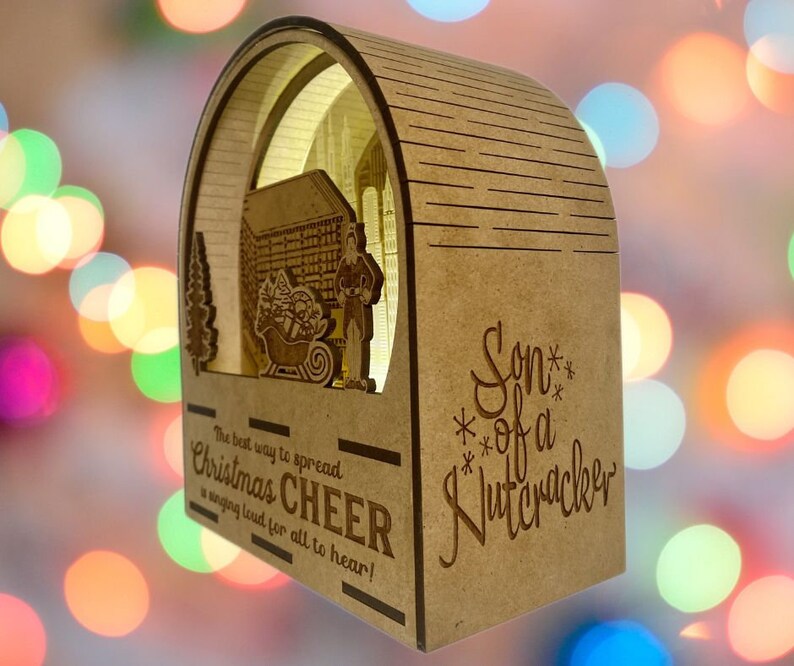 Laser Cut Elf Christmas Light Globe SVG DXF AI Laser File - Etsy