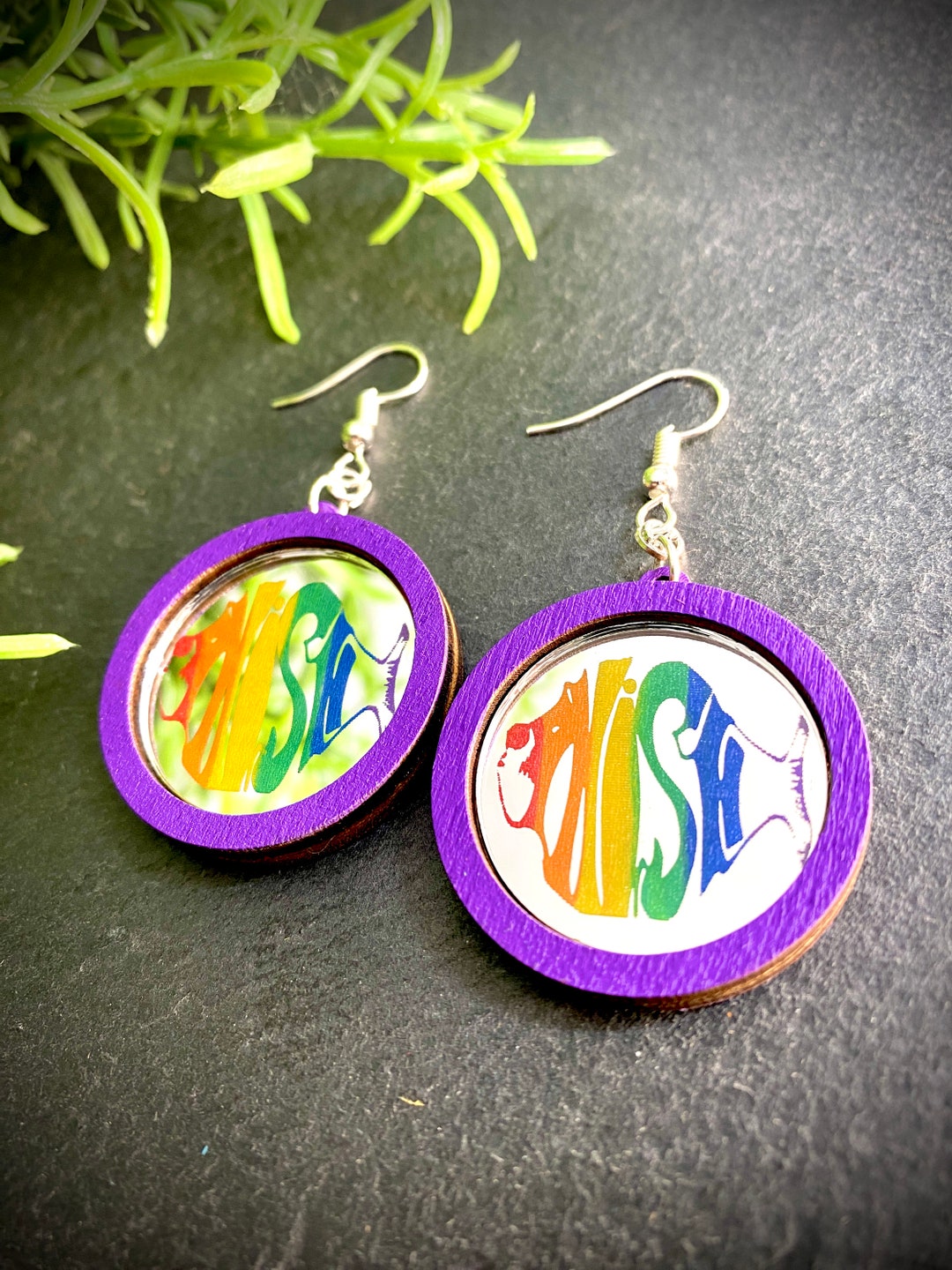 Phish Rainbow Fish Logo Mirror Dangle Fashion Earrings - Etsy