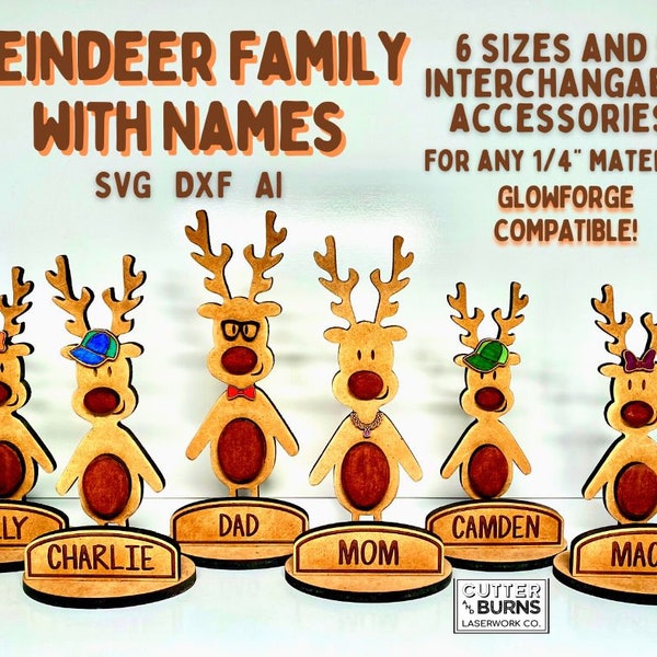 Reindeer Cut Outs - Etsy