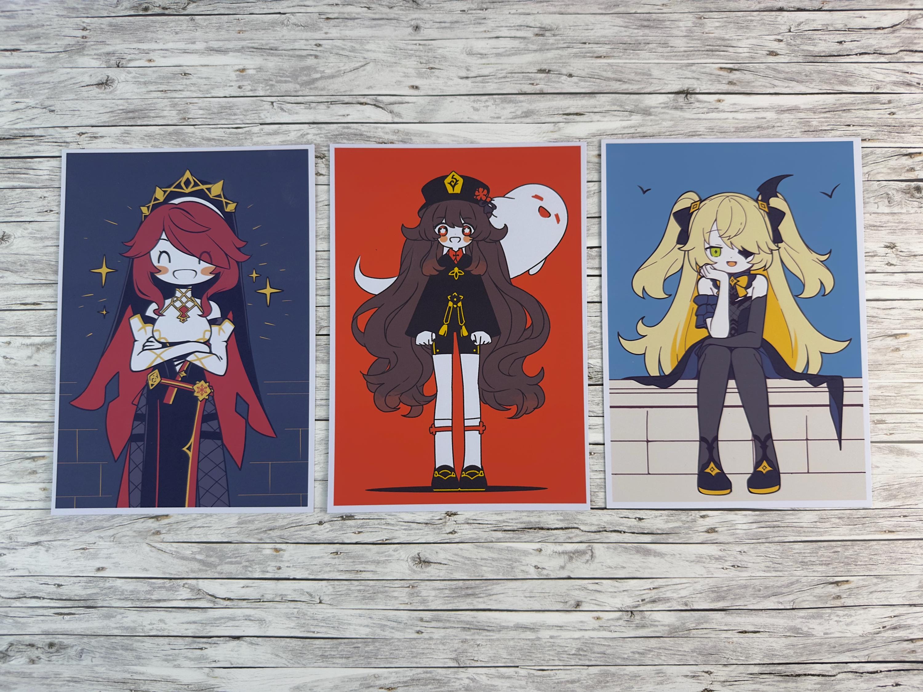 Hu Tao Genshin Impact A5 Art Print Anime Wall Art Hu Tao Fan Art Poster ...