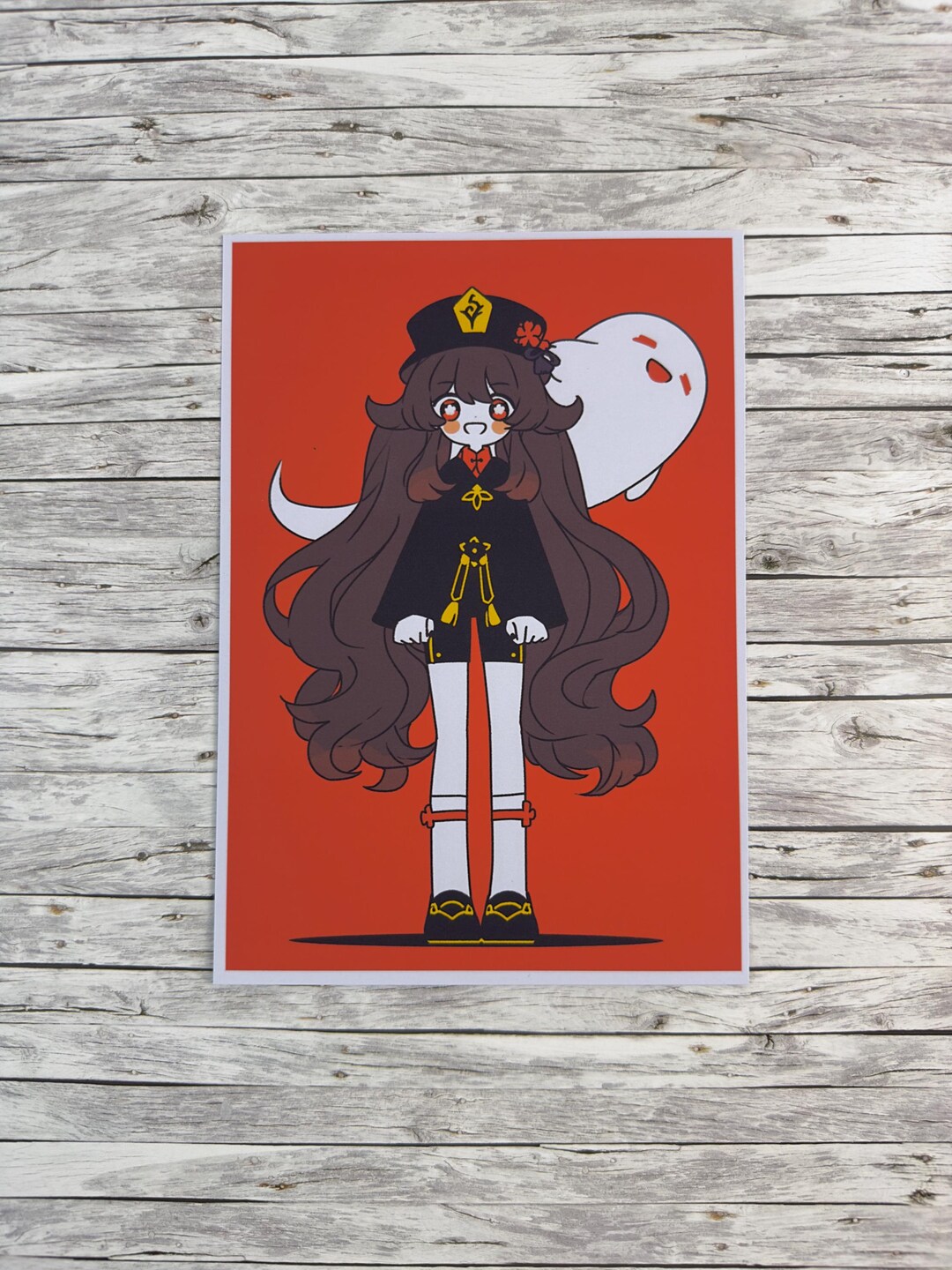 Hu Tao Genshin Impact A5 Art Print Anime Wall Art Hu Tao Fan Art Poster ...