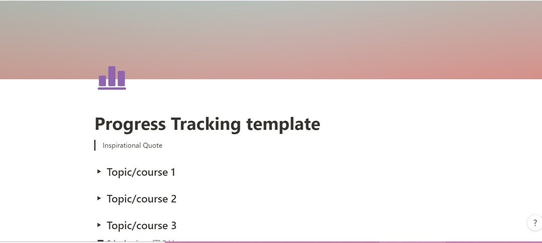 Progress Tracking Notion Template - Etsy