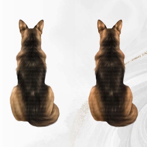German Shepherd Clipart, German Shepherd Dog PNG, Back View Dog Breeds ...