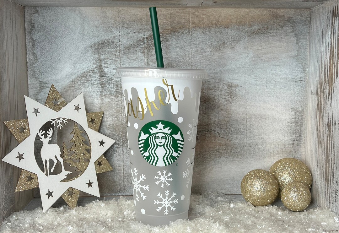 Starbucks Becher Snow Snowflakes Weihnachten - Etsy.de
