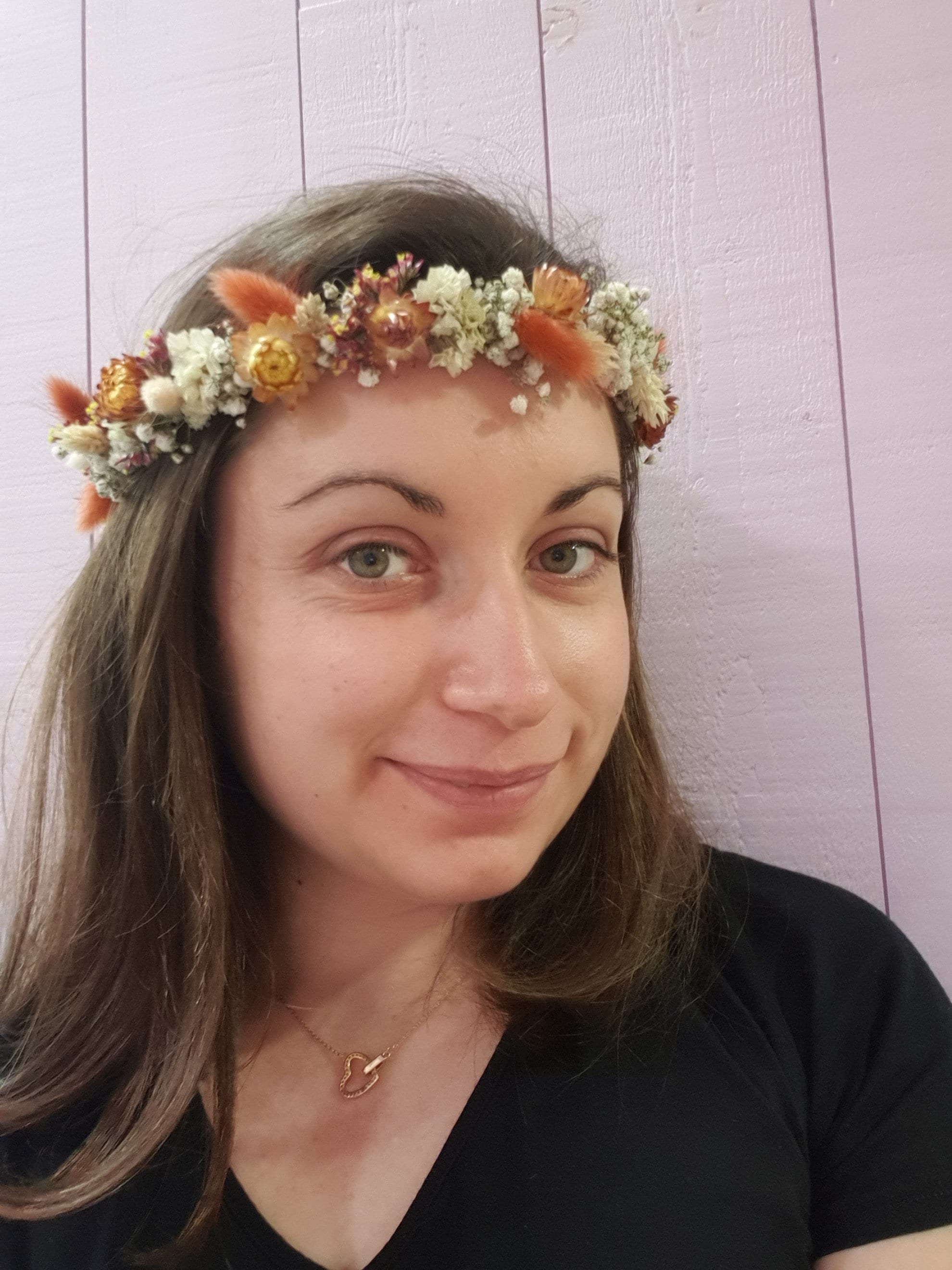 Orange Dried Flower Crown, Bridal Crown, Girls Dried Flower Crown ...