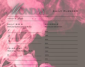 Pink Saturday Planner - Etsy