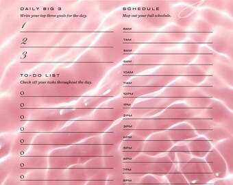 Daily Weekly Monthly Pink Planner Planner Set Printable - Etsy