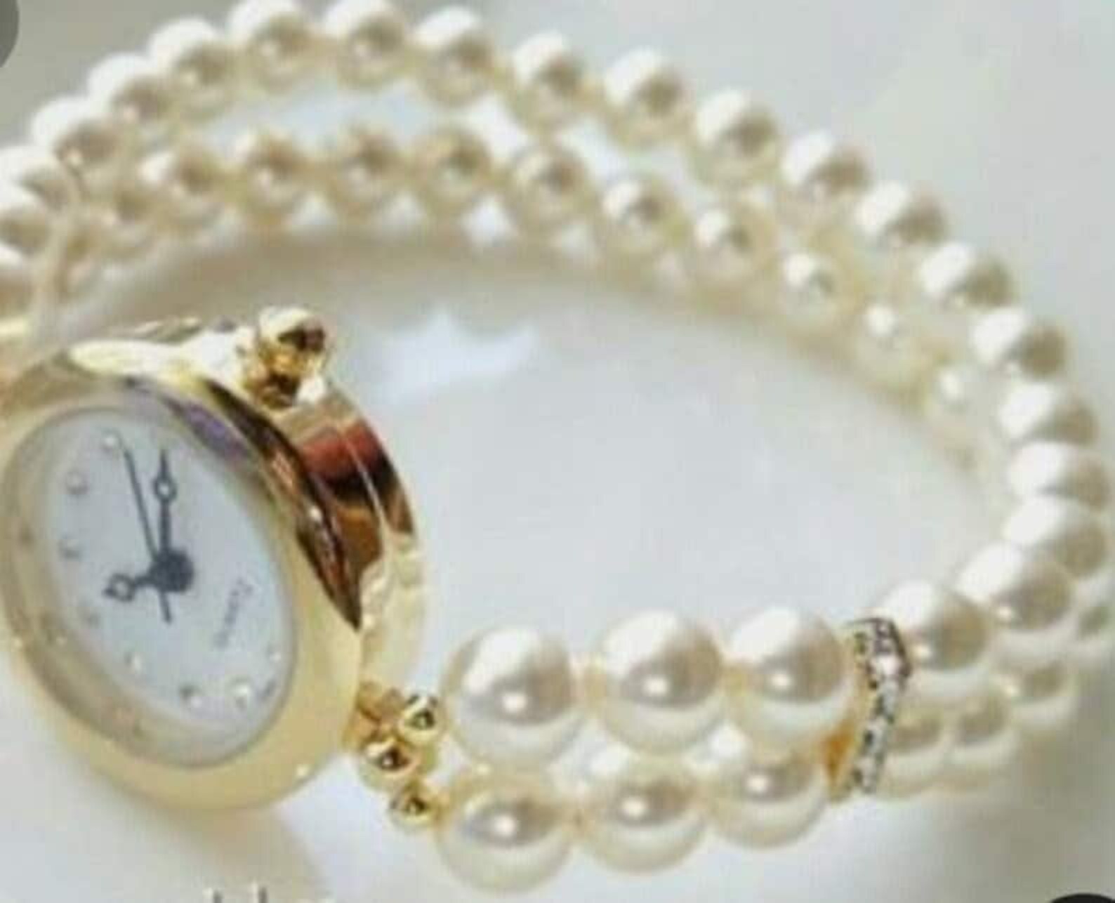 Beaded Bracelet Watch White Freshwater Pearl Bracelet Watch - Etsy UK