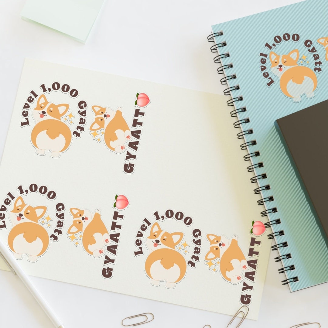 Gyatt Sticker Sheets for Laptop or Scrapbook Cute Corgi Gyatt Stickers ...