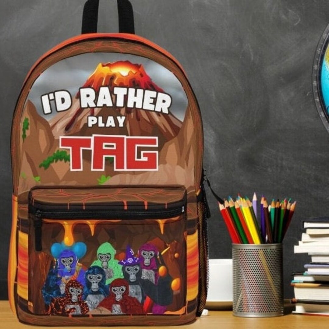 Gorilla Tag Kids Backpack for School Lava Design Mochila Para Niños ...