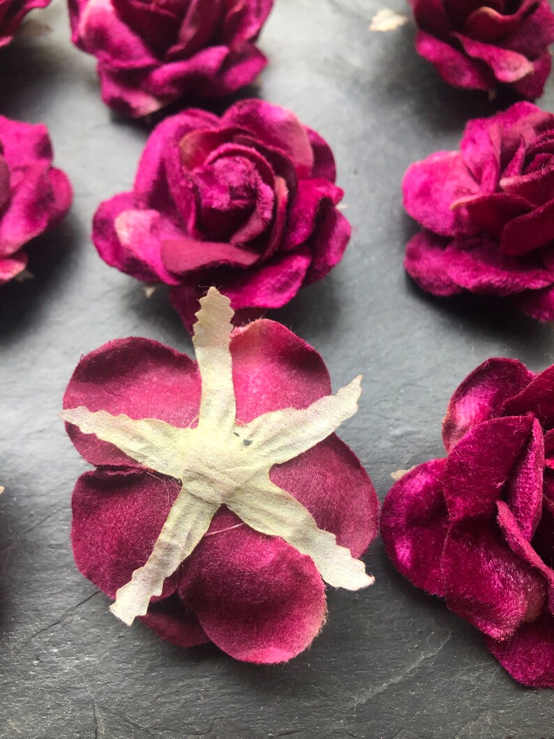 3 Handmade Velvet Rose Millinery Flowers DIY / Millinery - Etsy