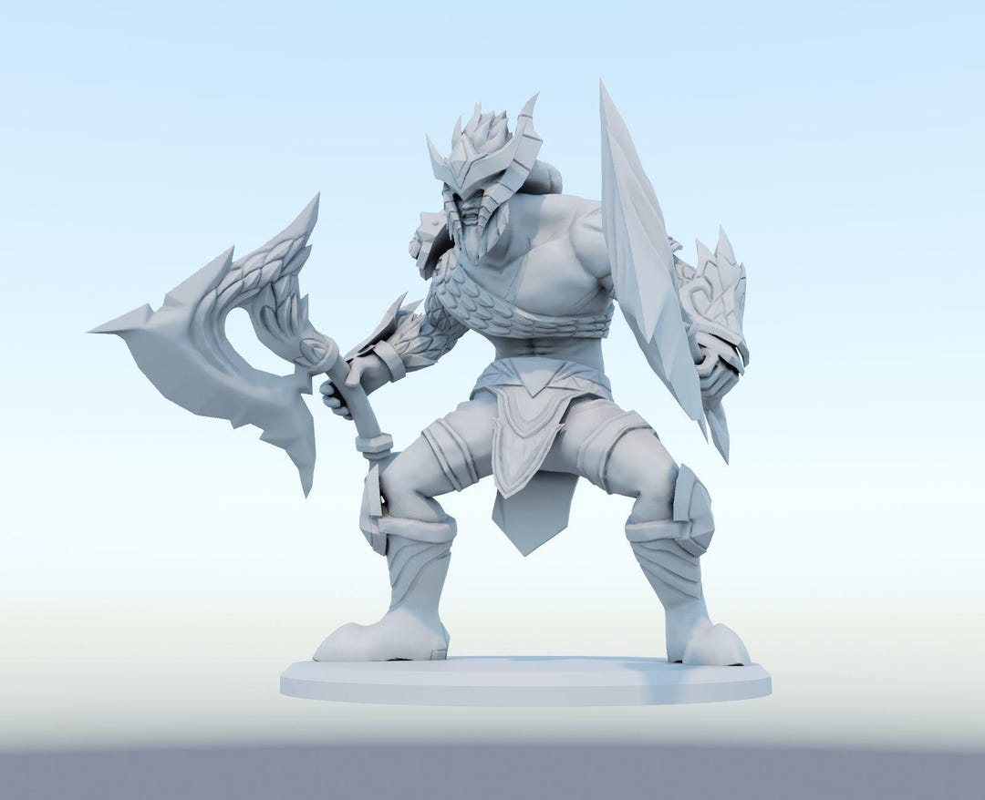 League of Legends Olaf Dragon Slayer Figurine - 3D Printed Collectible ...