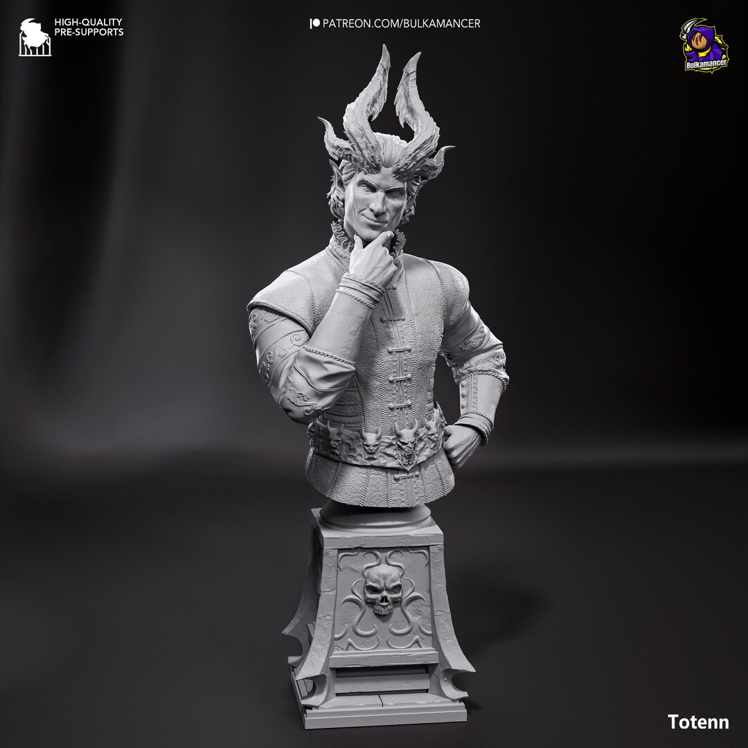 Raphael Bust Statue – 3D Printed Baldur’s Gate 3 Cambion Devil - Etsy