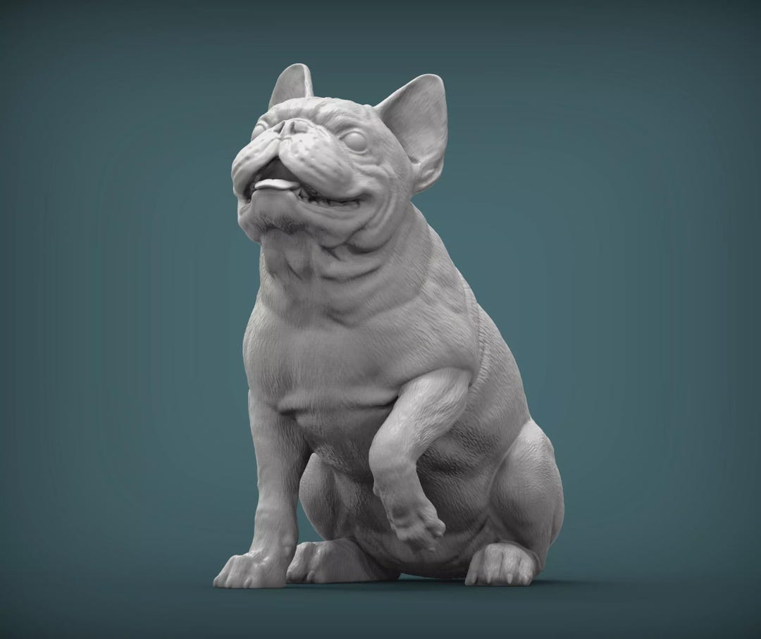 French Bulldog Figurine – 3D Printed Sitting Frenchie Statue (6) - Etsy