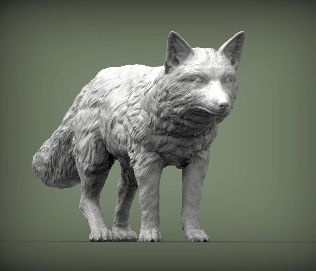 Fox – 3D Printed Figurine | Realistic Wild Animal Statue for Collectors ...