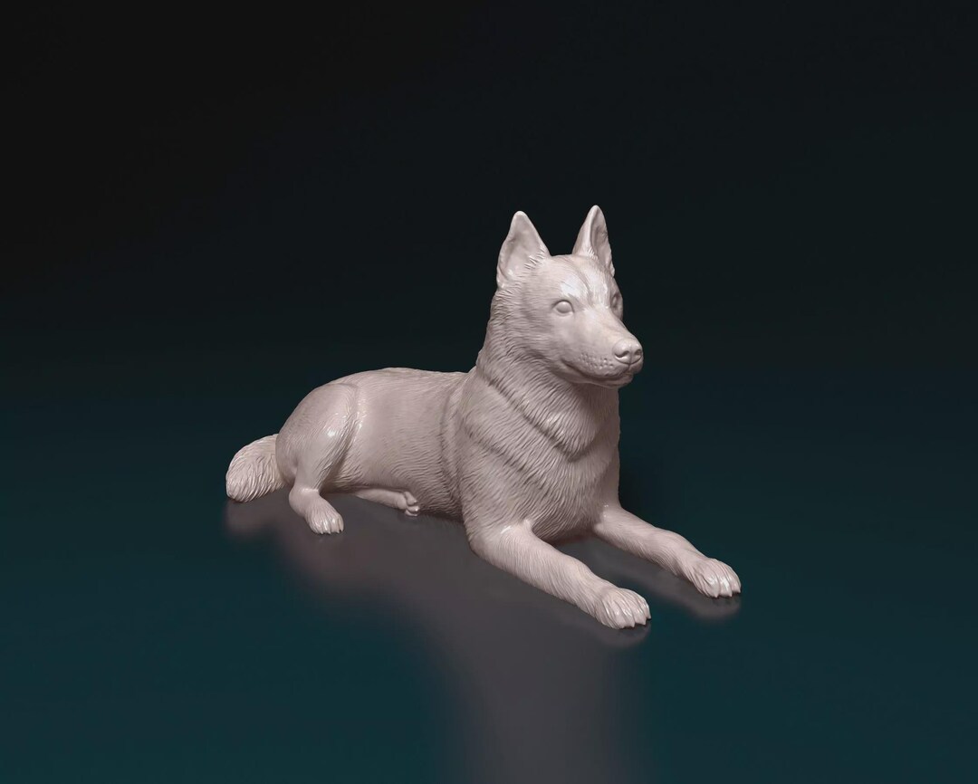 Husky Figurine – 3D Printed Realistic Dog Statue - Etsy
