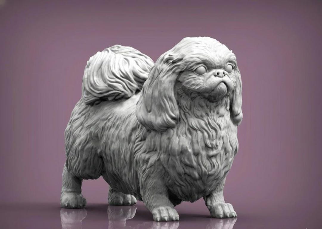 Pekingese Dog Figurine – 3D Printed Pekingese Statue - Etsy