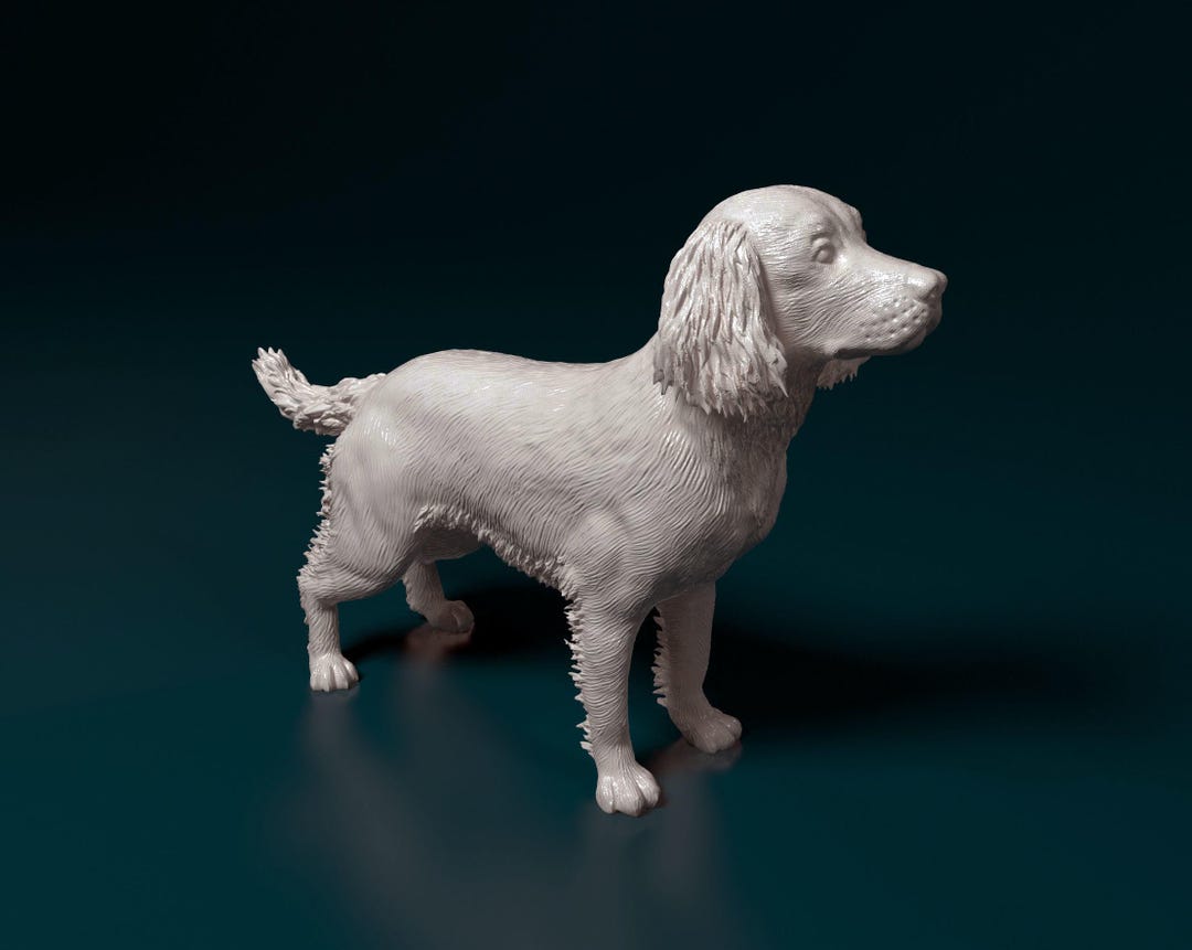English Springer Spaniel Dog Figurine – 3D Printed Dog Statue - Etsy