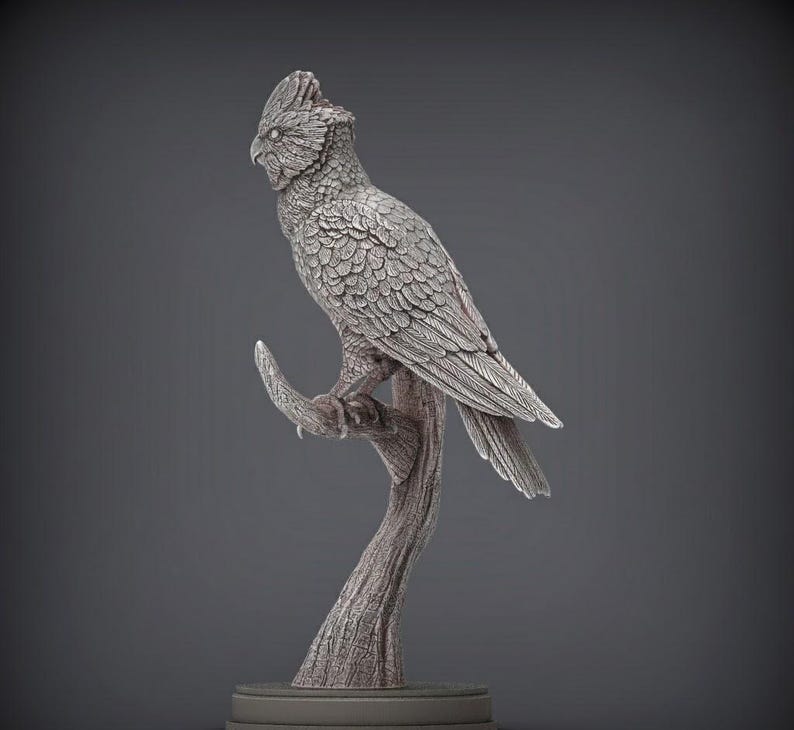 Galah Cockatoo Figurine – 3D Printed Parrot Statue for Bird Lovers ...