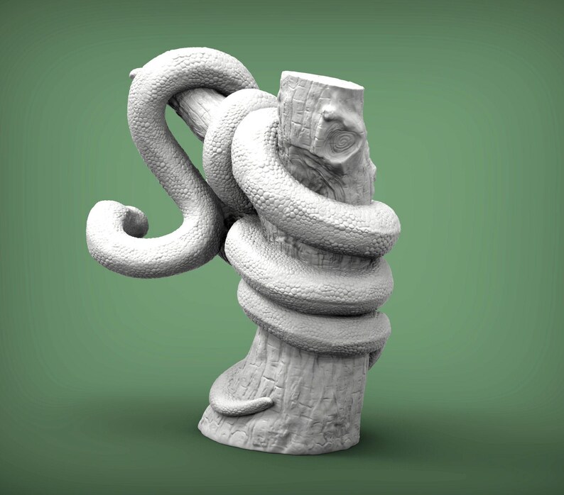 Boa Constrictor Figurine – 3D Printed Snake Statue Wrapped on Tree ...