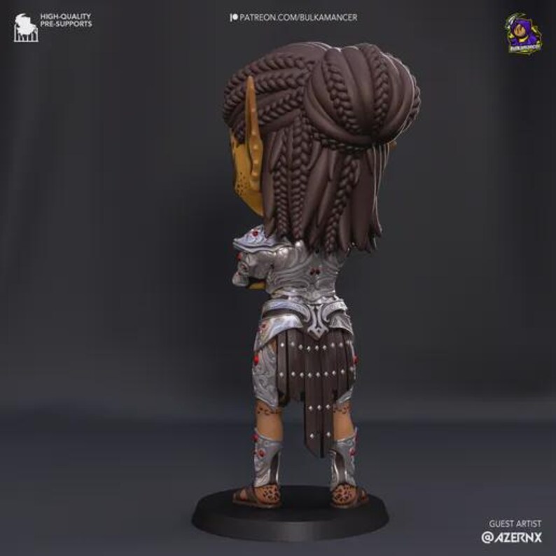 Chibi Lae’zel | Baldur’s Gate 3 | 3D Printed Githyanki Warrior Figurine ...
