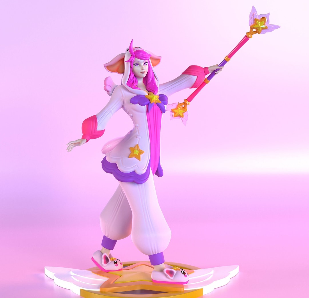 League of Legends Pajama Star Guardian Lux Figurine - 3D Printed ...