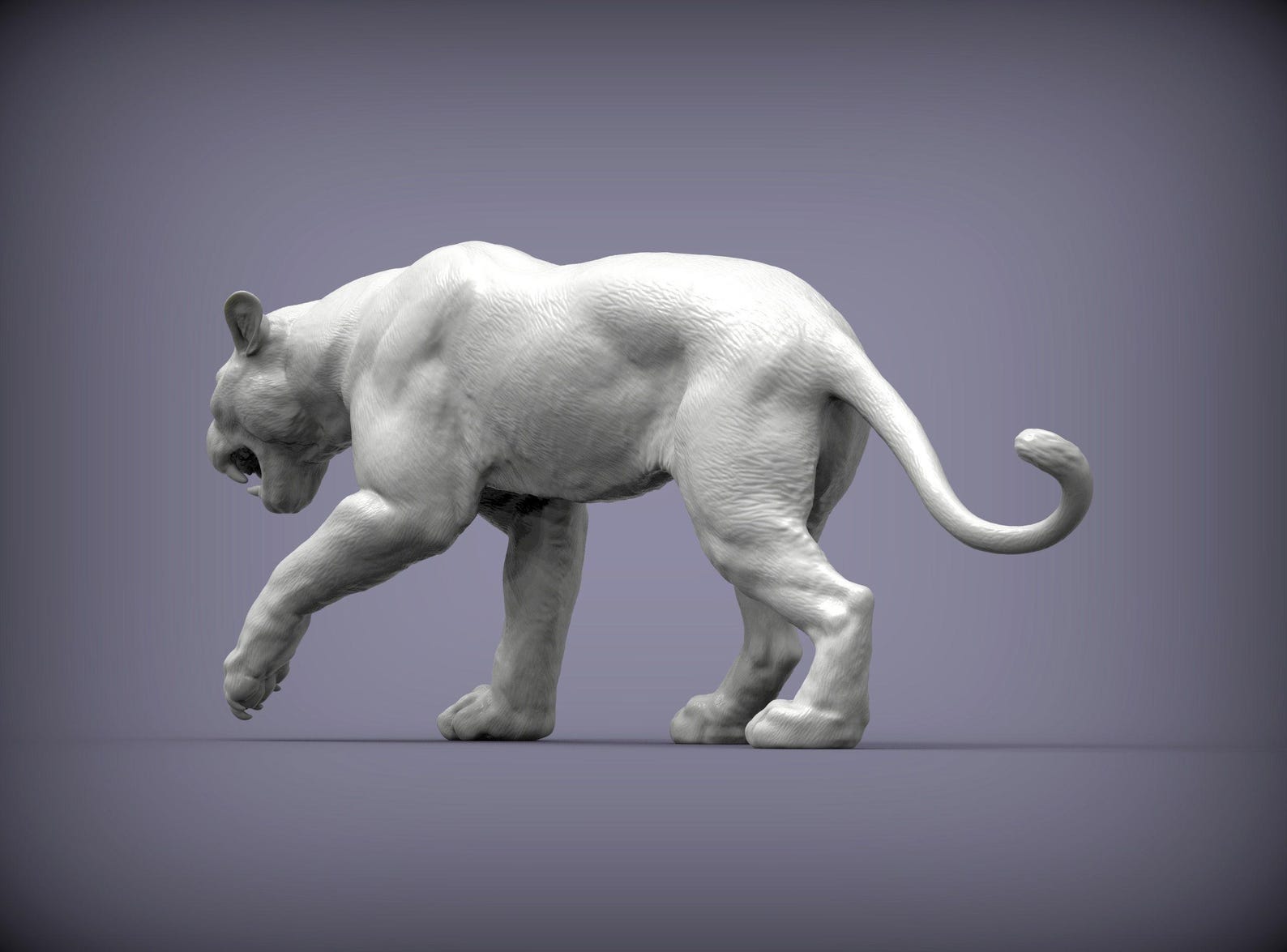 Panther Figurine – 3D Printed Big Cat Statue for Wildlife Collectors ...