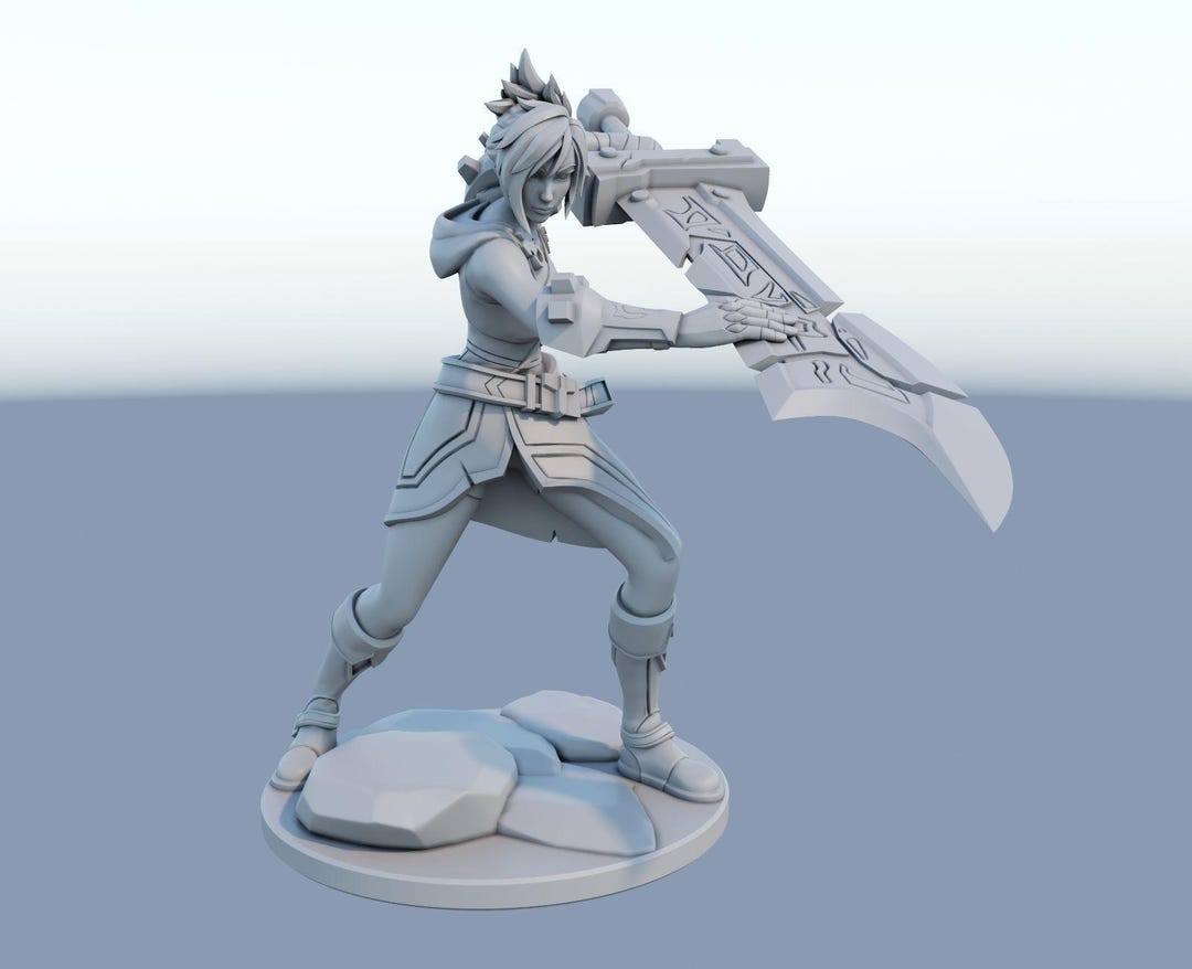 League of Legends Riven Figure | 3D Printed the Exile Model | Gaming ...
