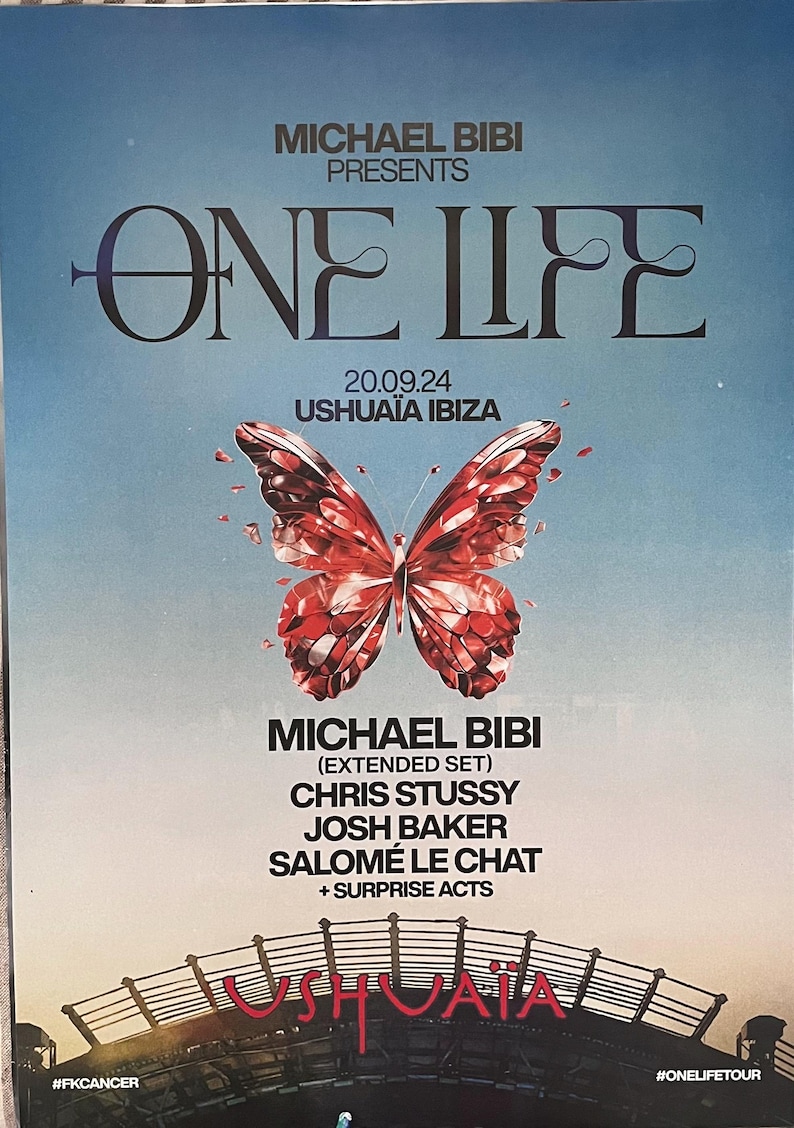 One Life Michael Bibi at Ushuaia September 20 2024 Official Poster - Etsy