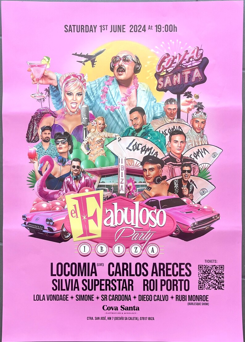Fabuloso at Cova Santa June 1 2024 Official Poster - Etsy