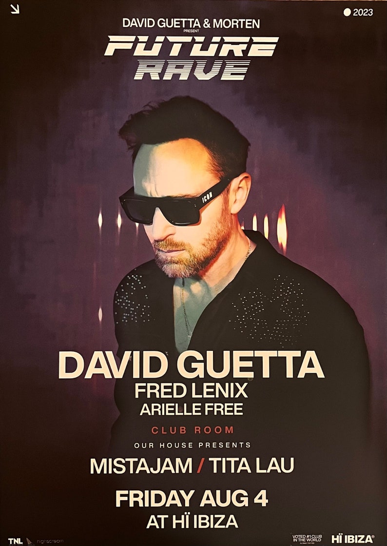 Future Rave David Guetta at Hi Ibiza August 4 Official Poster - Etsy ...
