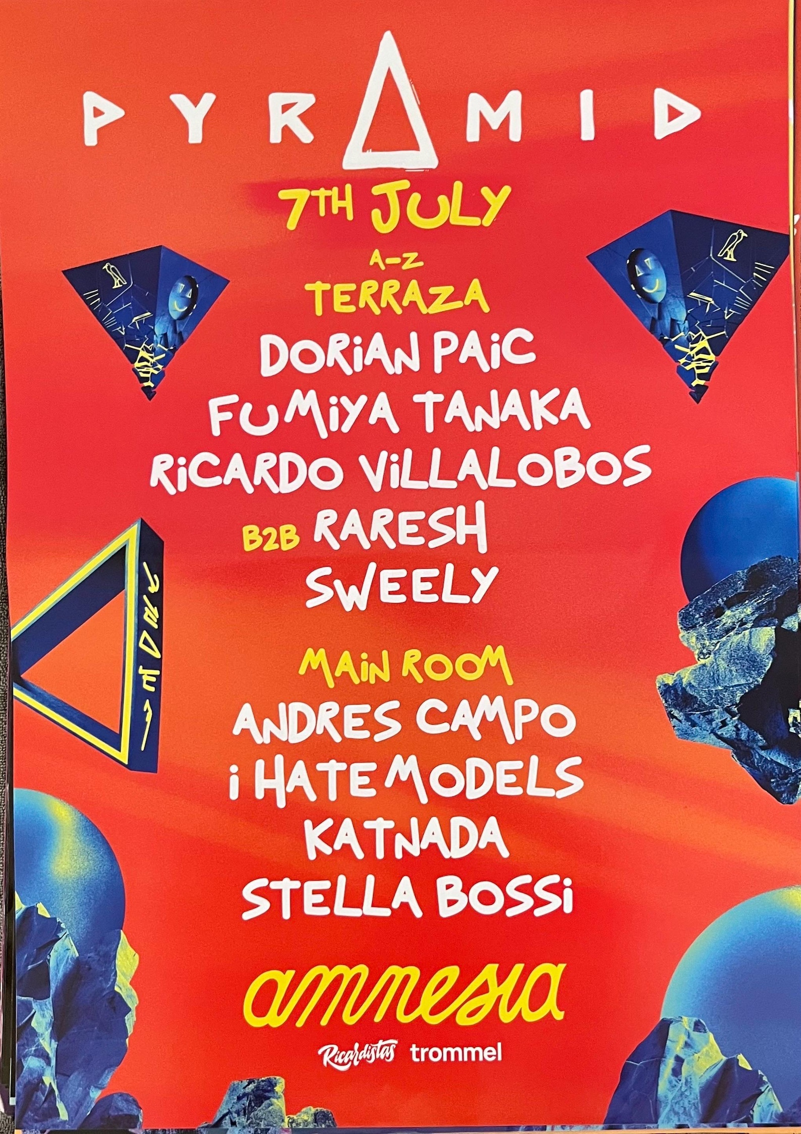 Pyramid at Amnesia Ibiza July 7 2024 Official Poster - Etsy