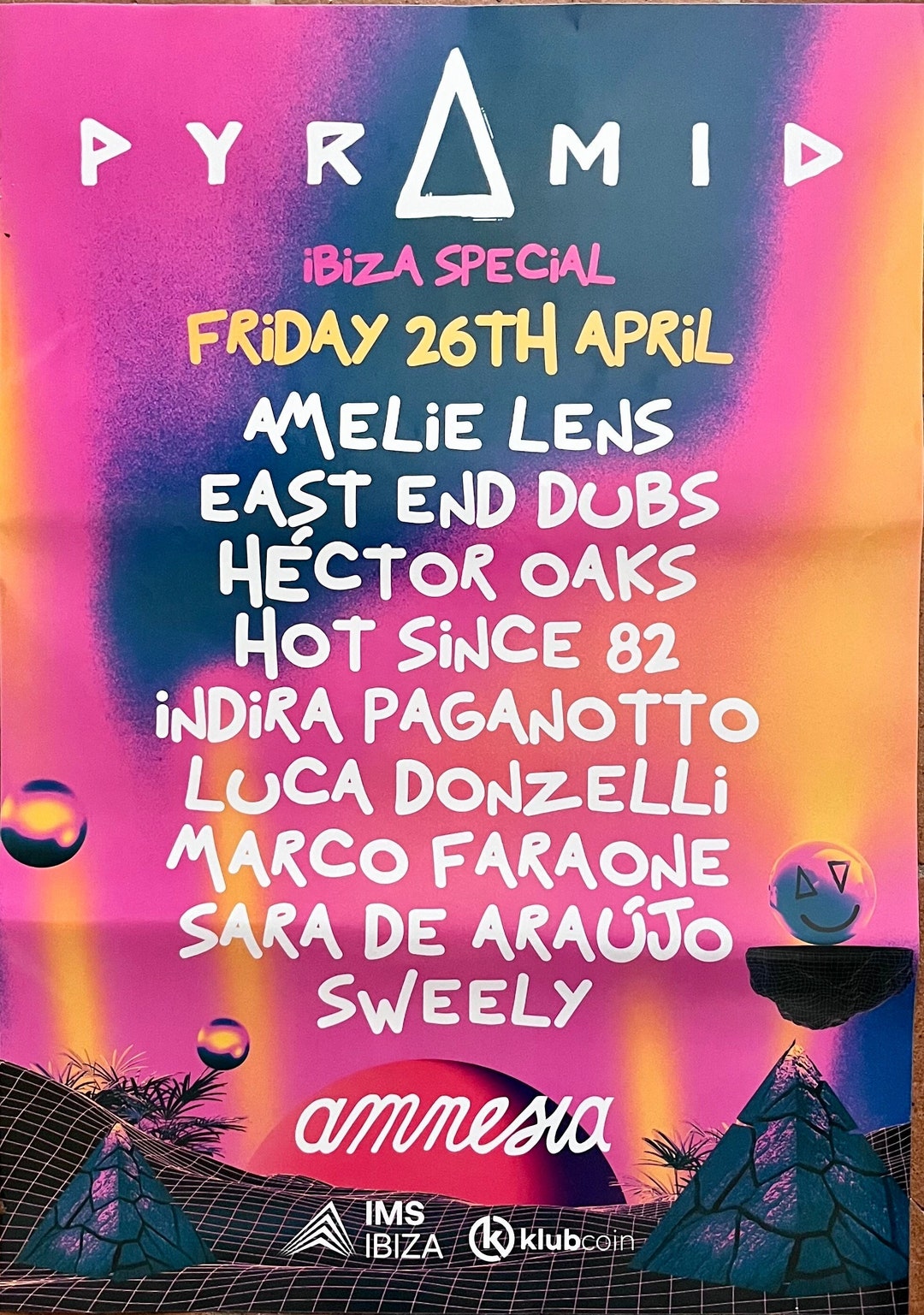 Amnesia Ibiza Pyramid Special April 26 2024 Official Poster - Etsy UK