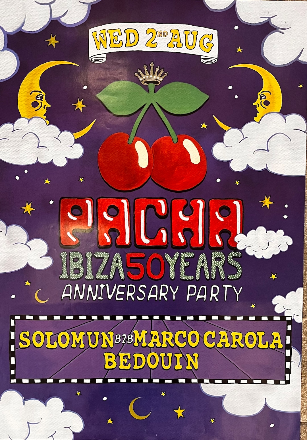 Pacha 50 Years August 2 Solomun Marco Carola Official Poster - Etsy