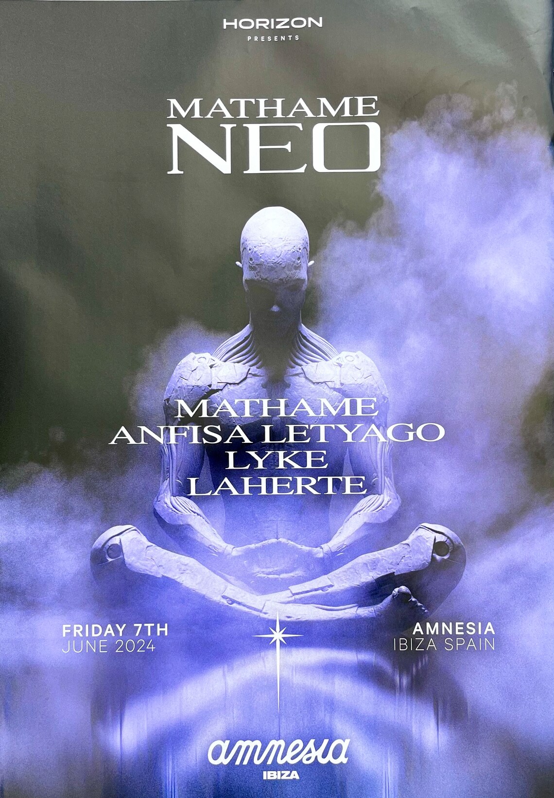 Mathame NEO at Amnesia Ibiza June 7 2024 Official Poster - Etsy