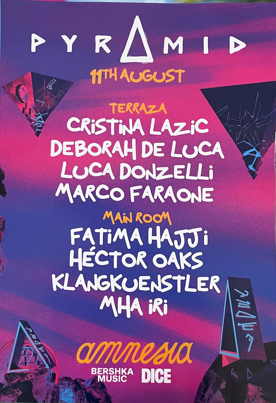 Pyramid at Amnesia Ibiza August 11 2024 Official Poster - Etsy