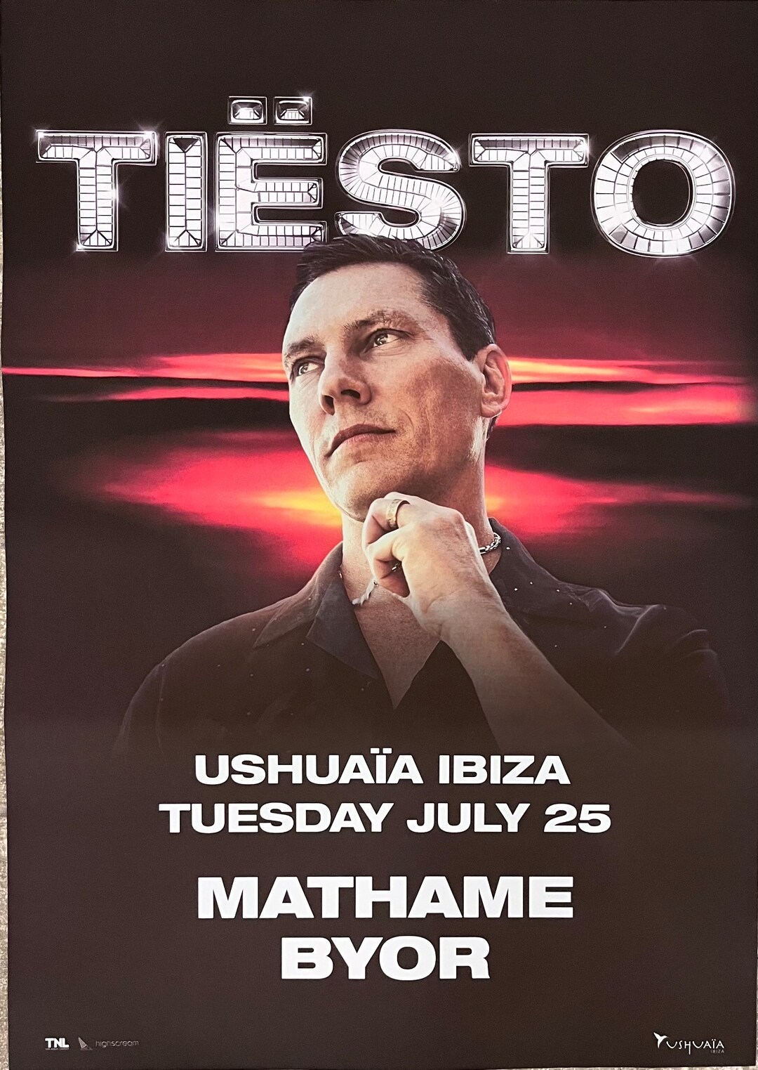 Tiesto at Ushuaia July 25 Official Poster - Etsy