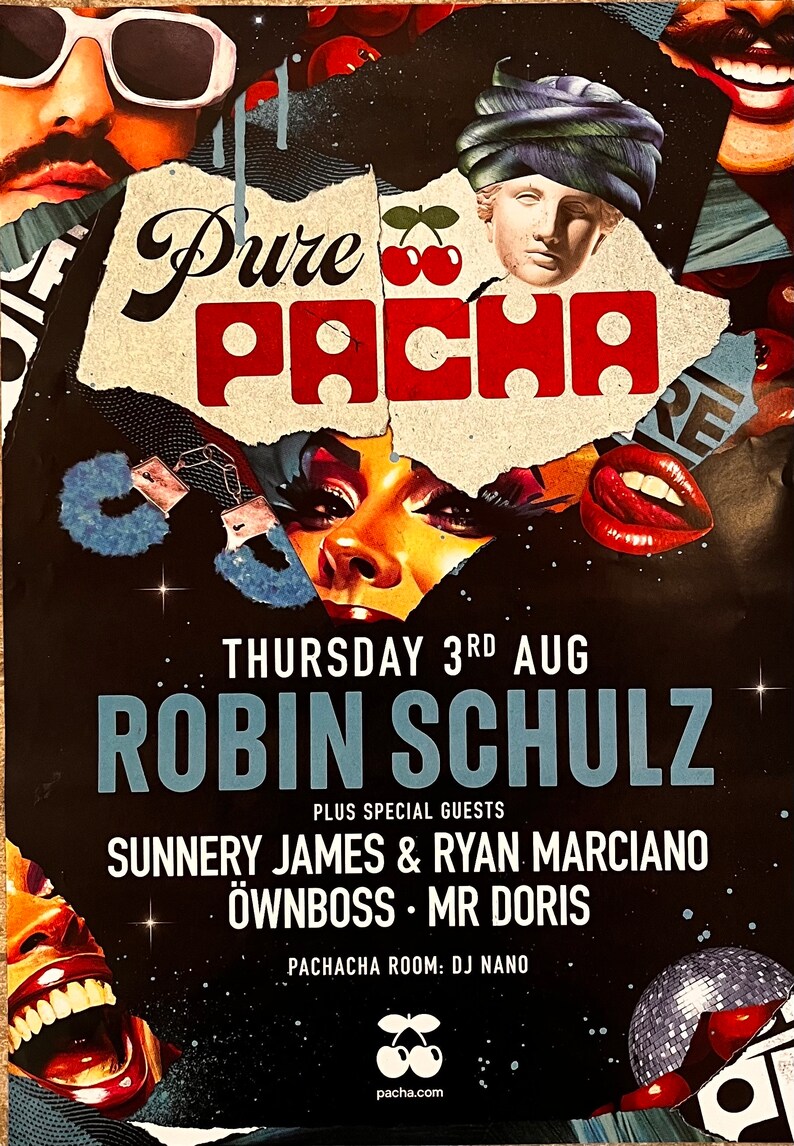 Robin Schulz at Pacha August 3 Official Poster - Etsy