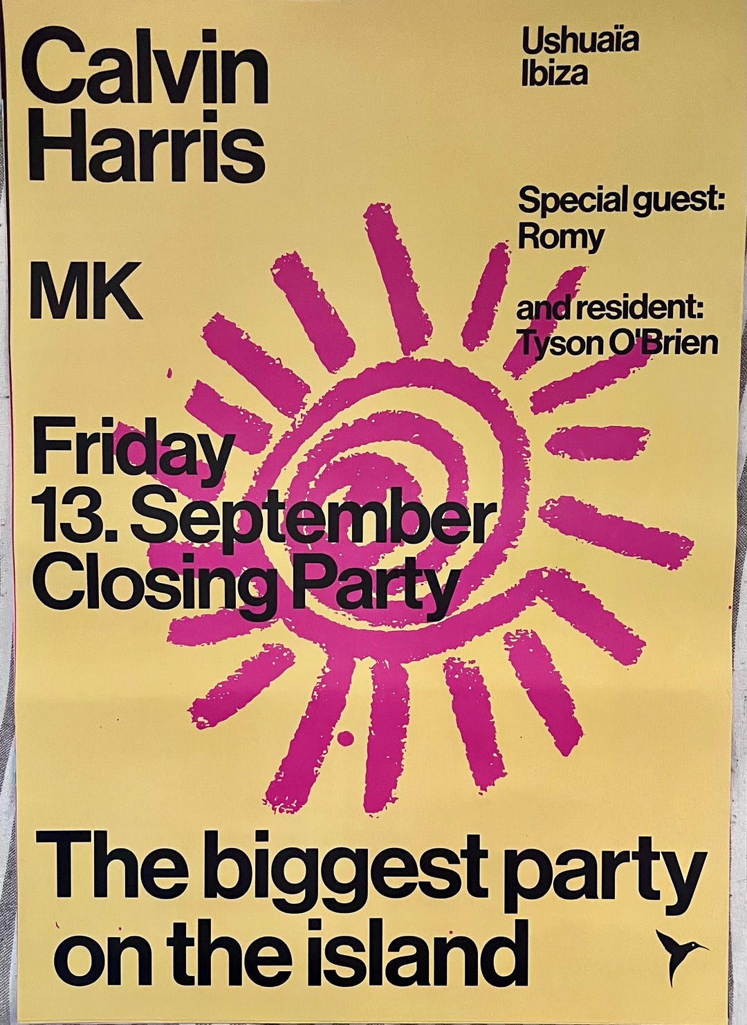 Calvin Harris Closing at Ushuaia September 13 2024 Official Poster - Etsy