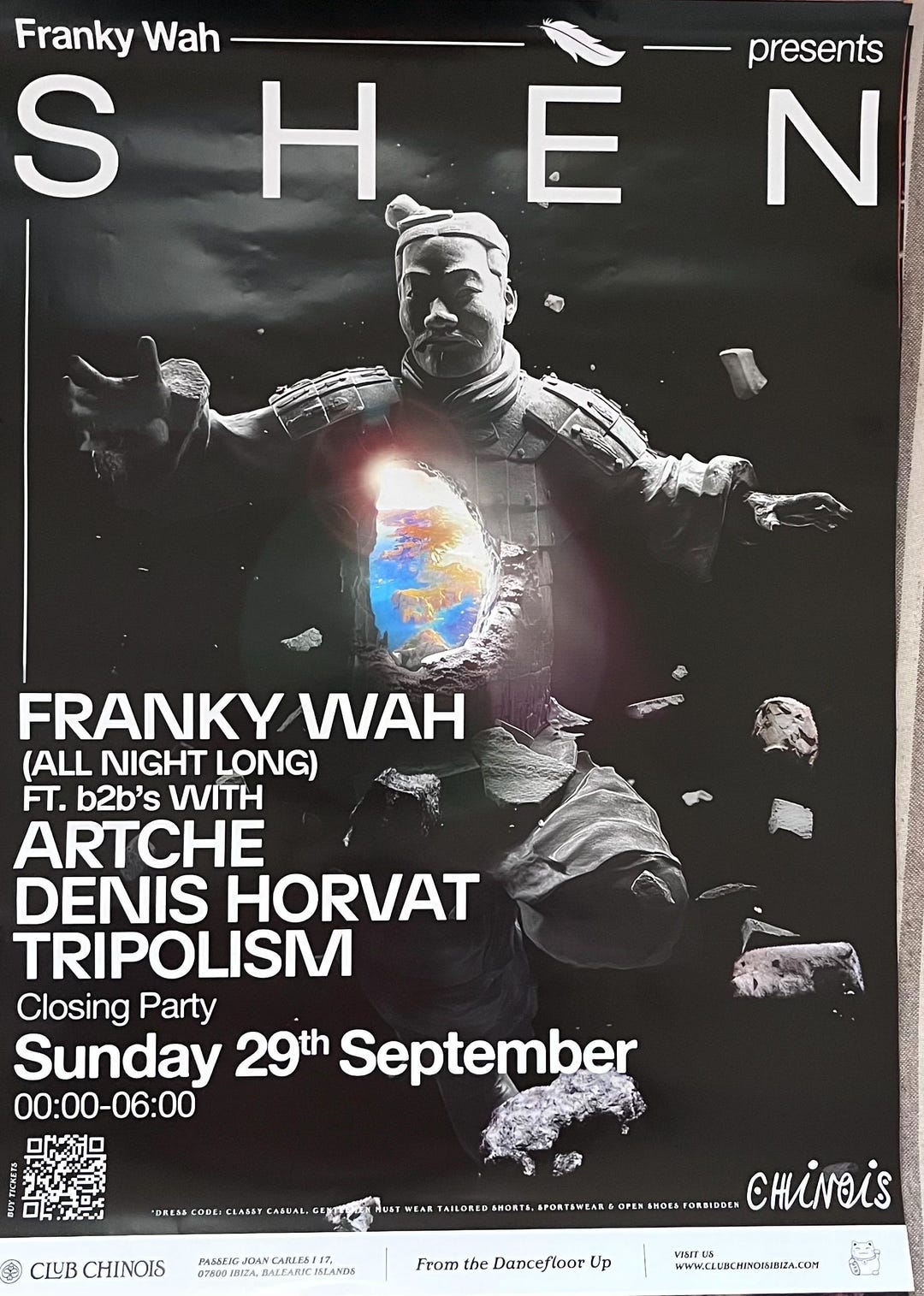 Shen at Chinois Ibiza September 29 2024 Official Poster - Etsy
