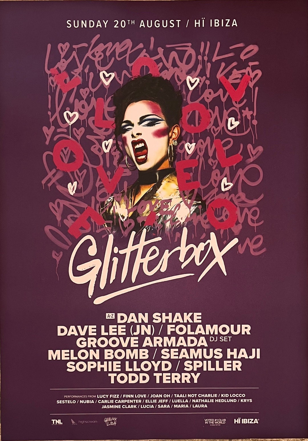 Glitterbox at Hi Ibiza August 20 Official Poster - Etsy
