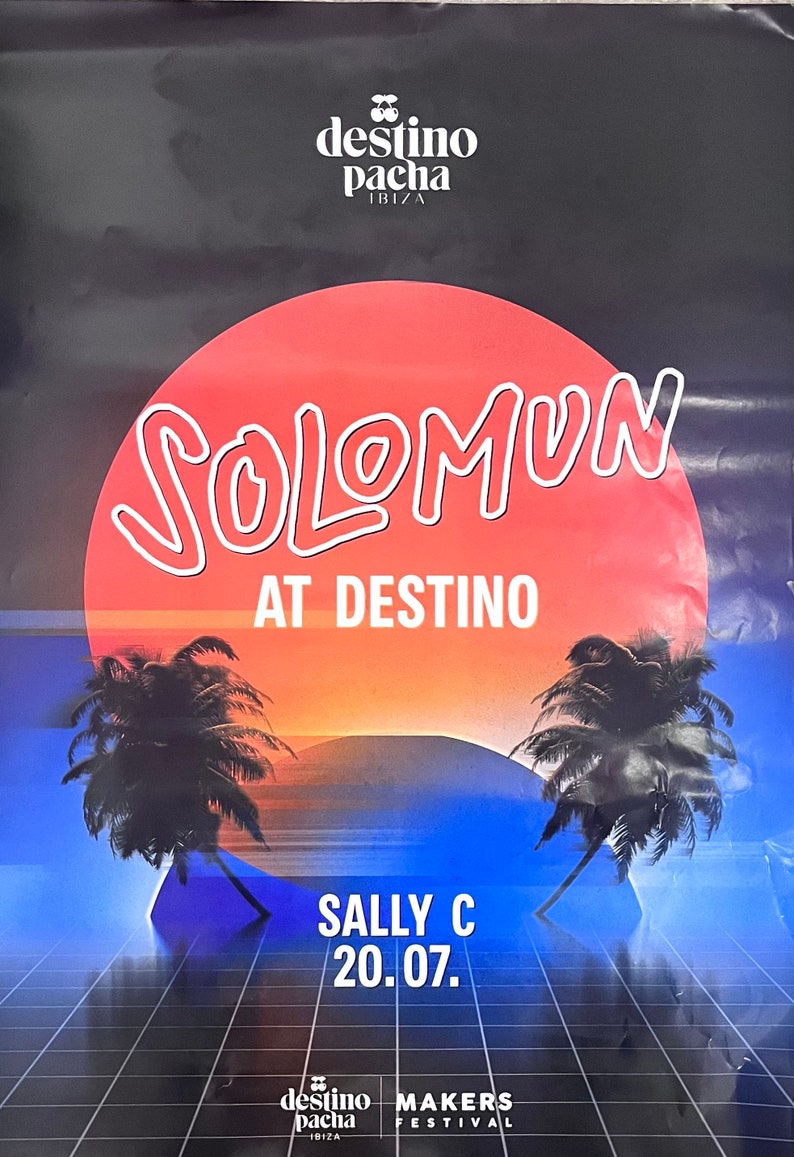 Solomun at Destino July 20 Official Poster - Etsy